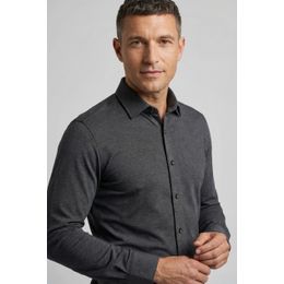 OLYMP Herren Langarmhemd "Luxor 24/Seven modern fit Jerseyshirt", grau, Gr. 41, Jersey, Obermaterial: 92% Baumwolle, 8% Elasthan, Hemden, mit