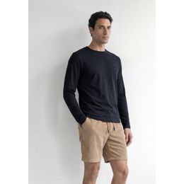 Street One MEN Herren Langarmshirt, schwarz, Gr. XXXL, unifarben, Web, 100% Baumwolle, Shirts, aus reiner Baumwolle