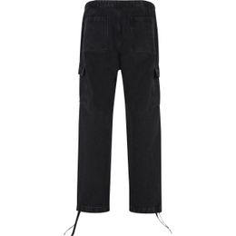 2Y STUDIOS Herren Stoffhose "2Y Studios Alan Cargo Jeans"washed schwarz, Gr. 33, unifarben, 100% Baumwolle, Hosen