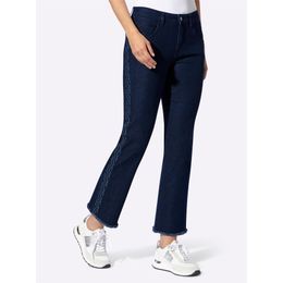 Heine Damen Bequeme Jeans, blau, Gr. 50, unifarben, 81% Baumwolle, 17% Polyester, 2% Elasthan, Jeans