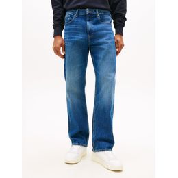 Tommy Jeans Herren 5-Pocket-Jeans "Otis", blau, Gr. 36, unifarben, Denim/Jeans, Obermaterial: 99% Baumwolle, 1% Elasthan, Jeans, Regular Straight Leg