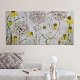Bilderwelten Akustikbild Allium und Helenium Illustration