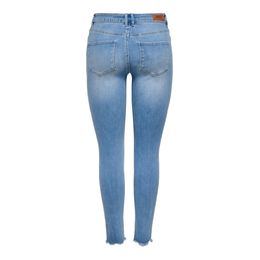 Only Damen Skinny-fit-Jeans "ONBLUSH MW COIN PCK ANK RW DNM", blau, Gr. L, unifarben, Denim/Jeans, Obermaterial: 92% Baumwolle, 6% Elastomultiester,