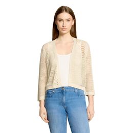 Betty Barclay Damen Strickjacke "Damen mit Lochmuster", beige, Basic, Gr. 36, Strick, Obermaterial: 100% Polyacryl, Strickjacken