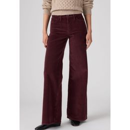 Levi's LEVI'S Damen Cordhose "318 SHAPING WIDE LEG", rot, Gr. 28, unifarben, Cord, Obermaterial: 98% Baumwolle, 2% Elasthan, Hosen, mit weitem Bein - Wide