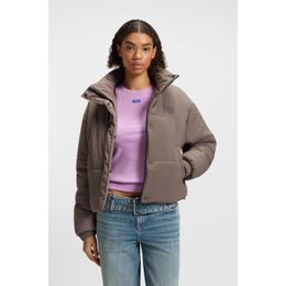 Hugo Damen Steppjacke "Faren", braun, Gr. L, unifarben, Web, Obermaterial: 100% Polyamid, Jacken, Relaxed Fit, mit verstellbarem Saum