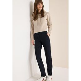 Cecil Damen Jogger Pantsuniversal blau, Gr. XL, unifarben, Stoff, 82% Polyester, 18% Elasthan, Hosen, mit Elastikbund