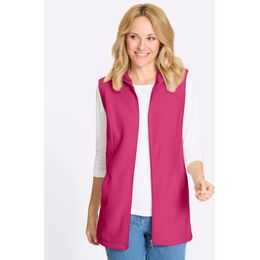 Classic Basics Damen Fleeceweste, pink, Gr. 46, unifarben, 100% Polyester, Westen