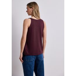Street One Damen Tr&auml;gertop, braun, Gr. 44, unifarben, Stoff, 95% Viskose, 5% Elasthan, Tops, Jersey