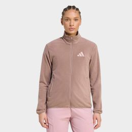 adidas terrex Damen Fleecejacke "W MT ESS FZ FL", braun, Gr. XL, Obermaterial: 100% Polyester, Jacken