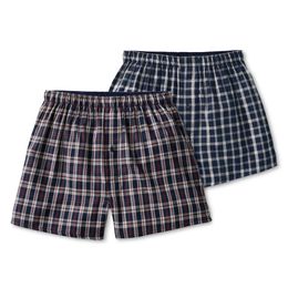 Tchibo - 2 Flanell-Boxershorts - Herren - Gr. L/6 - dunkelblau/kariert