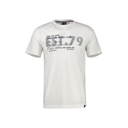 Lerros Herren T-Shirt "T-Shirt mit Brustprint, Grosse Gr&ouml;ssen", wei&szlig;, Gr. 4XL, 100% Baumwolle, Shirts