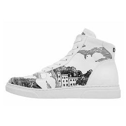 DOGO Damen Sneaker "Ace Boots Trust Me Buddy Damen High Sneaker, Ace Boots Trust Me", Gr. 36, wei&szlig;, Lederimitat, Schuhe, Handgefertigt