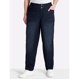 sheego Damen Bequeme Jeans, blau, Gr. 46, unifarben, 81% Baumwolle, 17% Polyester, 2% Elasthan, Jeans