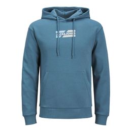 JACK & JONES Sweatshirt 'JJECorp' male size XL Beige / Sapphire / White