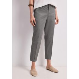 Street One Damen Chinohose, grau, Gr. 34, unifarben, Web, 97% Baumwolle, 3% Elasthan, Hosen, soft
