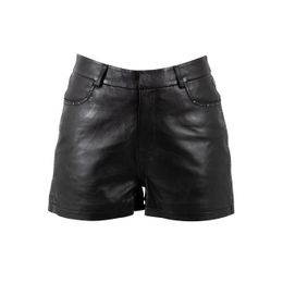 Mauritius Damen Shorts "MWLuneth", schwarz, Gr. XL, unifarben, Obermaterial: 100% Schafsleder. Futter: 100% Polyester, Hosen, aus Leder gefertigt