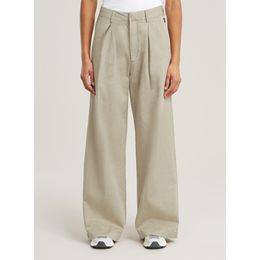 G-Star Raw G-STAR Damen Chinohose "Hose Fluid mit weitem Bein", beige, Gr. 23, Obermaterial: 72% Baumwolle, 28% Leinen, Hosen