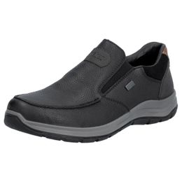 Rieker Herren Slipper, Gr. 45, schwarz, Leder, Lederimitat, Schuhe, Schlupfschuh, Outdoorschuh, Halbschuh mit RiekerTEX