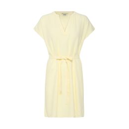 oxmo Damen Minikleid "Minikleid OXNInna Linen Mix Vneck", gelb, Gr. 36, Obermaterial: 80% Viskose LENZING LenzingCV. 20% Leinen LI., Kleider