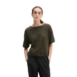 Marc O'Polo MARC O'POLO Damen Strickpullover "aus Leinen-Baumwolle-Mix", gr&uuml;n, Gr. XXL, unifarben, Obermaterial: 52% Baumwolle, 48% Leinen, Pullover