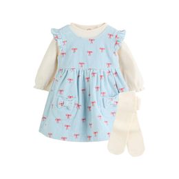 next Set girl size 80 Light blue / Red / Wool white