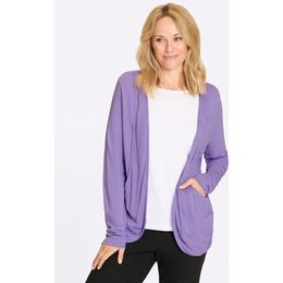 Classic Basics Damen Shirtjacke "Shirtjacke", lila, Gr. 48, unifarben, 100% Viskose, Shirts