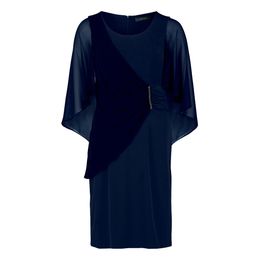 Vera Mont Damen Cocktailkleid "Damen mit Raffung", blau, Gr. 52, Obermaterial: 95% Polyester, 5% Elasthan. Besatz: 100% Polyester. Futter: 100%