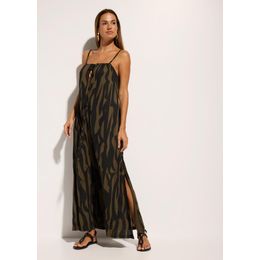 bonprix Damen Midikleid, gr&uuml;n, Gr. 48, Obermaterial: 100% Viskose, Kleider, A-Linien-Passform, ohne &Auml;rmel, aus Viskose, Midil&auml;nge