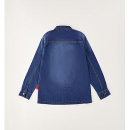 IDO Jungen Businessshirt "BOY LONG SLEEVED SHIRT", blau, Gr. 140, 98% Baumwolle, 2% Elasthan, Shirts