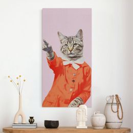 Bilderwelten Akustikbild Katze mit Stil