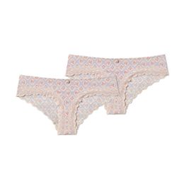 Tchibo - 2 Brazil-Slips - Damen - Gr. L - creme