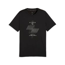 Puma Herren Trainingsshirt "M X HYROX CLOUDSPUN THERMOADAPT TEE", schwarz, Gr. L, Jersey, Obermaterial: 94% Polyester, 6% Elasthan, Shirts, Regular