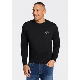 Replay Herren Sweatshirt, schwarz, Gr. XXL, unifarben, Sweatware, Obermaterial: 100% Baumwolle, Sweatshirts, in Baumwoll-Qualit&auml;t