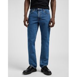 Lee Herren Straight-Jeans "Brooklyn", blau, Gr. 36, Denim/Jeans, Obermaterial: 99% Baumwolle, 1% Elasthan, Jeans
