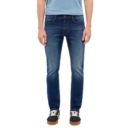 Mustang Herren Slim-fit-Jeans "Herren Style Oregon Slim K", blau, Gr. 33, unifarben, Denim/Jeans, 83% Baumwolle, 16% Polyester, 1% Elasthan, Jeans