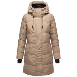 Marikoo Wintermantel 'Kaituu XVI' Damen Gr&ouml;&szlig;e S dunkelbeige / schwarz