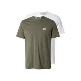 Calvin Klein Jeans Shirt 'Monologo Patch T' Herren Gr&ouml;&szlig;e XL gr&uuml;n / wei&szlig;