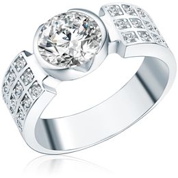 Rafaela Donata Ring Damen Gr&ouml;&szlig;e 59 silber / transparent