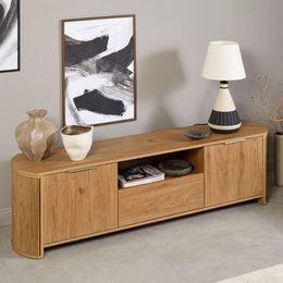 Pharao24.de TV Sideboard Fernsehschrank mit T&uuml;ren und einer Schublade