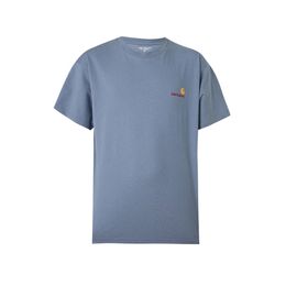 Carhartt Work In Progress Carhartt Wip T-Shirt 'American Script' Herren Gr&ouml;&szlig;e XL navy / dunkelgelb / dunkelrot