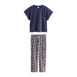 next Pajama female size L Navy / Dusky pink