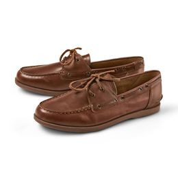 Tchibo - Leder-Bootsschuhe - Herren - Gr. 41 - braun