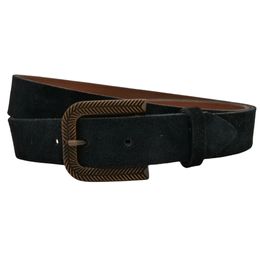 AnnaMatoni Damen Lederg&uuml;rtel "AnnaMatoni Damen Lederg&uuml;rtel in hochwertigem Velour Leder 3cm", schwarz, Gr. 100, 100% Leder, G&uuml;rtel