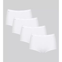 Sloggi Damen Maxislip "Basic+", Gr. 52, wei&szlig;, Obermaterial: 95% Baumwolle, 5% Elasthan, Unterhosen, weiche N&auml;hte, Baumwollmischung