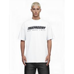 Trueprodigy Herren Oversize-Shirt "Toni Logo Print Oversized Rundhals", wei&szlig;, Gr. XL, Obermaterial: 100% Baumwolle CO., Shirts