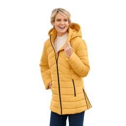 Classic Basics Damen Steppjacke, gelb, Gr. 56, 100% Polyester, Futter und Wattierung:100% Polyester, Jacken