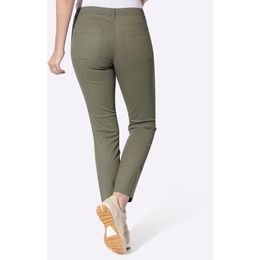 Heine Damen 5-Pocket-Hosekhaki, Gr. 40, unifarben, 67% Baumwolle, 30% Lyocell, 3% Elasthan, Hosen