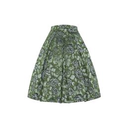 N&uuml;bler N&Uuml;BLER Damen Dirndl "Trachtenrock Perla", gr&uuml;n, Gr. 34, Obermaterial: 68% Polyester PES. 32% Baumwolle CO., Kleider