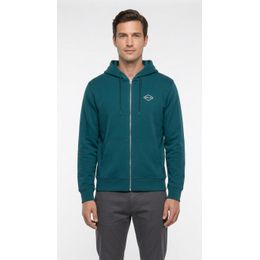 Replay Herren Kapuzensweatjacke, gr&uuml;n, Gr. L, unifarben, Sweatware, Obermaterial: 100% Baumwolle, Sweatjacken, aus Baumwolle, Regular Fit